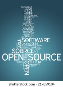 Word Cloud Open Source Related Tags Stock Illustration 217859116 ...