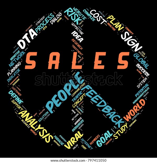 Word Cloud Sales Background Stock Illustration 797411050