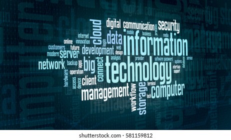 Word Cloud Terms About Information Technology Stock Illustration ...