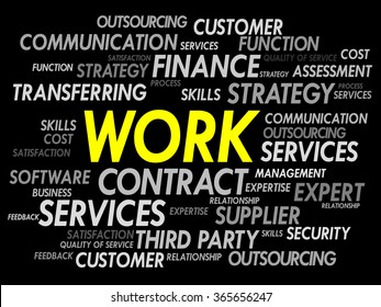 Word Cloud Work Related Items Presentation Stock Illustration 365656247 ...