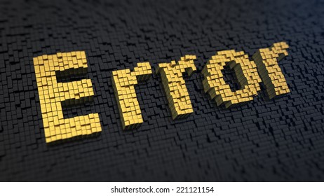 Word Error Yellow Square Pixels On Stock Illustration 221121154 ...