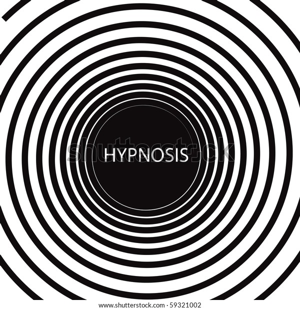 Word Hypnosis Inside Consuming Hypnotic Black Stock Illustration 59321002