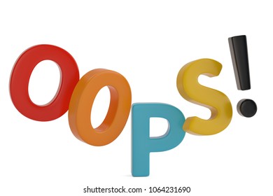 Word Oops Problem Concept Isolated White Stock Illustration 1064231690 ...