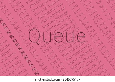 Word Queue Languages World Logo Queue Stock Illustration 2146095477 ...