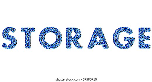 Word Storage Created Using Disc Collage Stock Illustration 57590710 ...