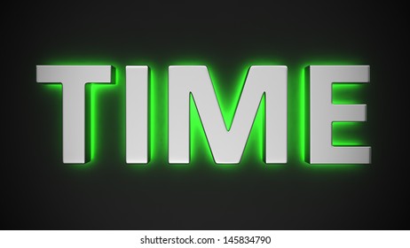 Word Time Backlight Effect On Black Stock Illustration 145834790 ...