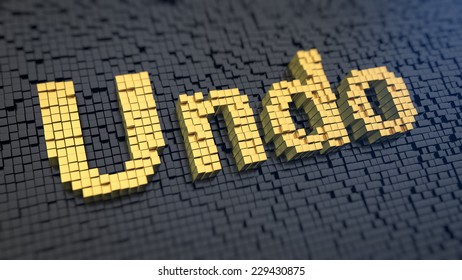 Word Undo Yellow Square Pixels On Stock Illustration 229430875 ...
