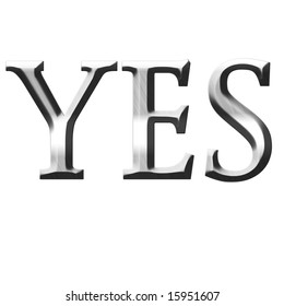 Word Yes On Solid White Background Stock Illustration 15951607 ...