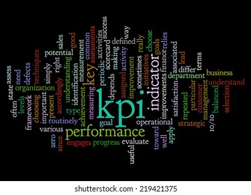 Wordcloud Kpi Key Performance Indicator Stock Illustration 219421375 ...