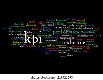 Wordcloud Kpi Key Performance Indicator Stock Illustration 219421393 ...