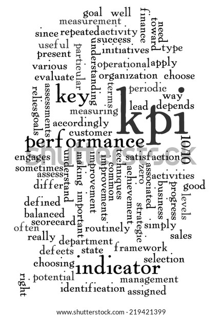 Wordcloud Kpi Key Performance Indicator: ilustración de stock 219421399 ...