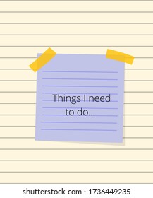 Words Things Need Do Paper Background Stock Illustration 1736449235 ...