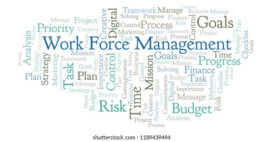 Work Force Management Word Cloud Made Stock Illustration 1189439494 ...