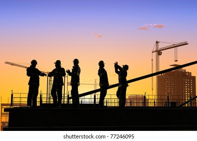 Work On Construction Night Stock Illustration 77246095 | Shutterstock
