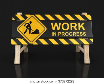 Cartello «Work in progress «. Immagine: illustrazione stock 360391952 ...