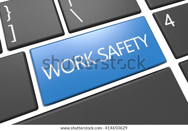 Work Safety Keyboard 3d Render Illustration Stock Illustration ...