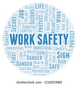 Work Safety Word Cloud Stock Illustration 1210353082 | Shutterstock