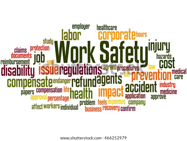 Work Safety Word Cloud Concept On Stock Illustration 466252979
