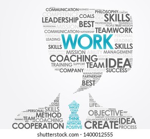 Work Word Cloud Dialog Bubble Stock Illustration 1400012555 | Shutterstock