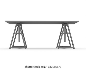 「Silhouette Office Desk White Background」のベクター画像素材（ロイヤリティフリー ...