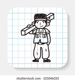 Worker Doodle Stock Vector (Royalty Free) 324247592 | Shutterstock