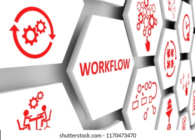 Workflow Concept Cell Background 3d Illustration Stock Illustration ...
