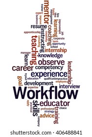 Workflow Word Cloud Concept On White Stock Illustration 406488841 ...