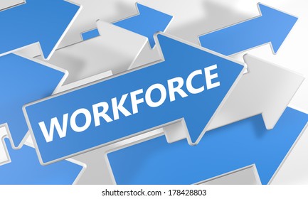 Workforce 3d Render Concept Blue White Stock Illustration 178428803 ...