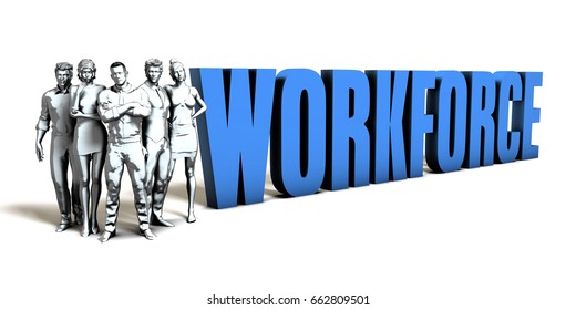 Workforce Business Concept Presentation Background 3d Stock ...