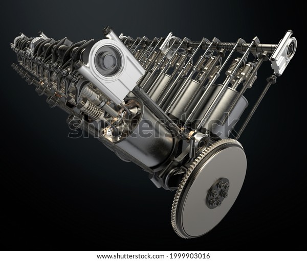 Working V12 Engine 3d Render Stock Illustration 1999903016 | Shutterstock