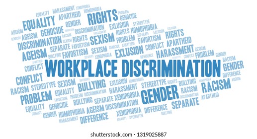Workplace Discrimination Type Discrimination Word Cloud 스톡 일러스트 ...