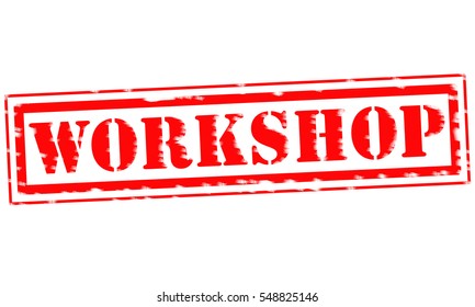 Workshop Red Stamp Text On White Stock Illustration 548825146 ...