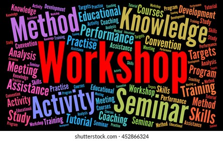 Workshop Word Cloud Concept Stock Illustration 452866324 | Shutterstock