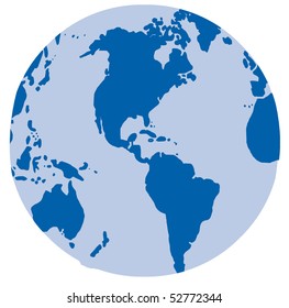 Globe Icon Round World Map Flat: เวกเตอร์สต็อก (ปลอดค่าลิขสิทธิ์ ...