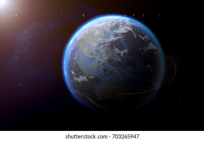 World Connection 3d Rendering Stock Illustration 703265947