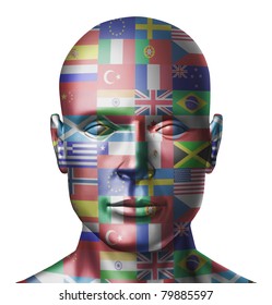 World Flags Face Representing Global Countries: ilustración de stock ...