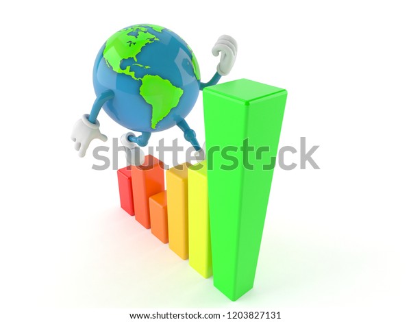 World Globe Character Chart Isolated On Stock Illustration 1203827131 ...