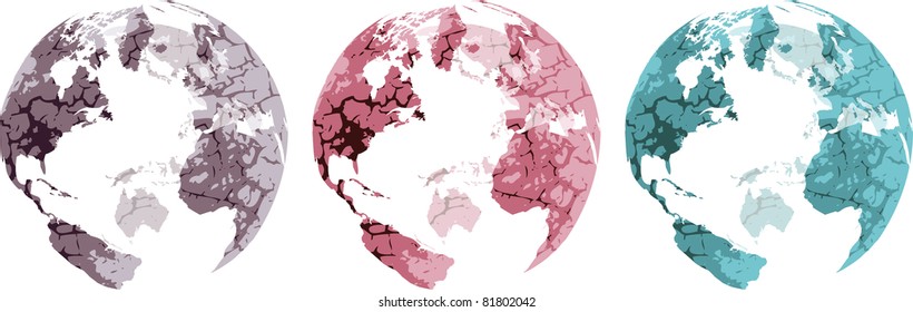 World Globe Stone Texture Stock Illustration 81802042 | Shutterstock