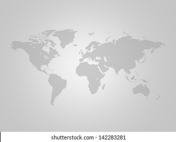 Vektor Stok Vector Illustration World Map Mockup Infographics (Tanpa ...