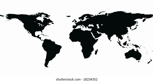 High Detailed World Map Engraved On: vector de stock (libre de regalías ...