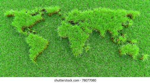 17,004 World map on grass Images, Stock Photos & Vectors | Shutterstock