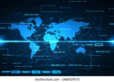 World Map Abstract Background Stock Illustration 1486929575 | Shutterstock