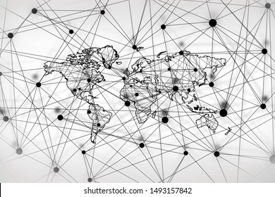 World Map Abstract Background Stock Illustration 1493157842 | Shutterstock