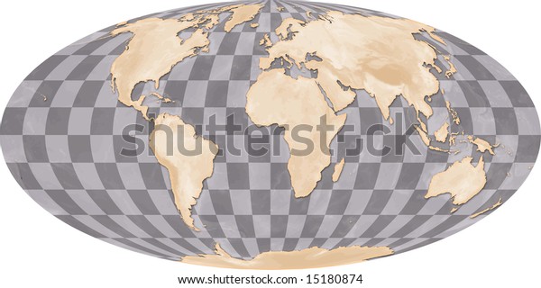 World Map Africa Centered Stock Illustration 15180874 | Shutterstock