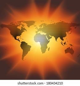 World Map Background Illustration Stock Illustration 180434210 ...