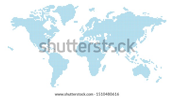 World Map Background Made Octagon Shapes Stock Illustration 1510480616