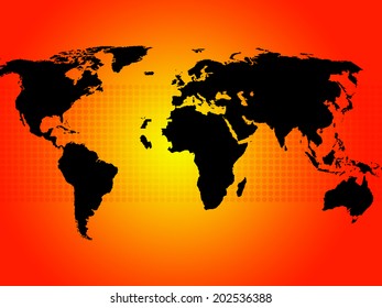 World Map Background Showing Continents Countries Stock Illustration ...