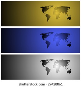 World Map Banners 스톡 일러스트 29428861 | Shutterstock