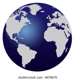 World Map Blue Globe Stock Illustration 8478670 | Shutterstock