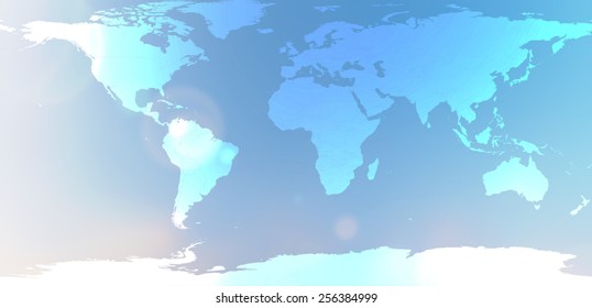 Ilustrasi Stok World Map Blurred Background Sky Abstract 256384999 ...